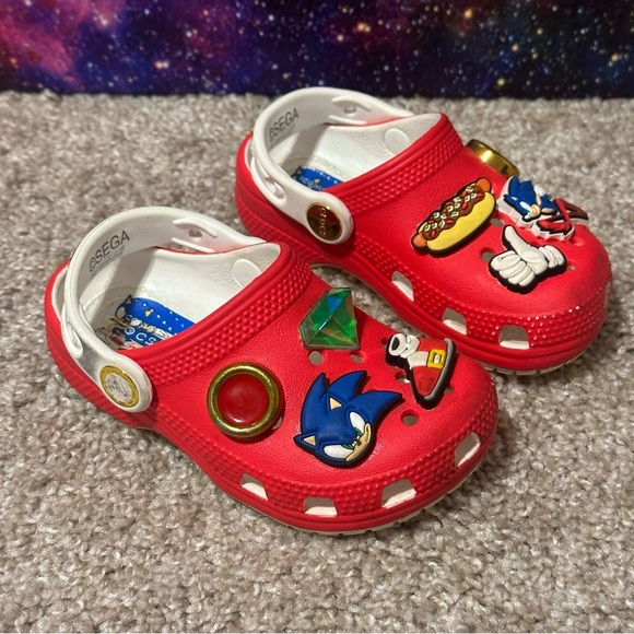 CROCS | Shoes | Crocs Sega Sonic The Hedgehog Toddler C 8 Red Slip On ...
